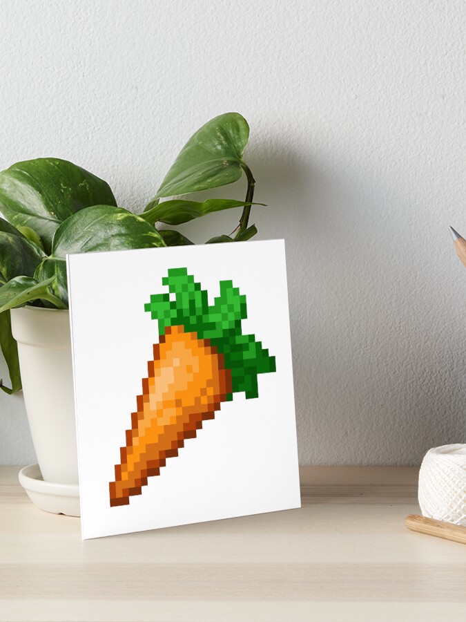 "Minecraft Carrot Item Pixel Art" Art Board Print for Sale by Darcekar ...