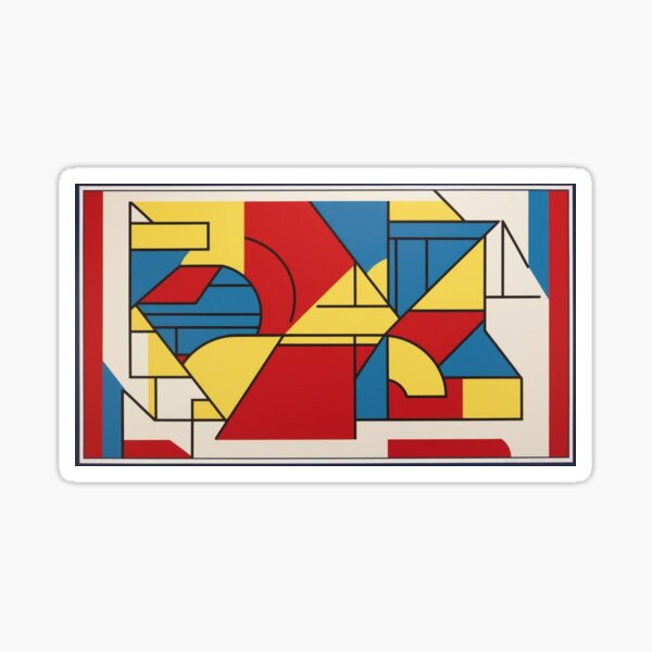 "Memphis Art Movement, Geometric Designs, Postmodernism" Sticker for ...