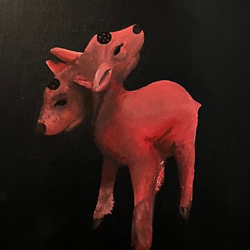 "two headed goat" Art Board Print for Sale by iconicsquashart | Redbubble