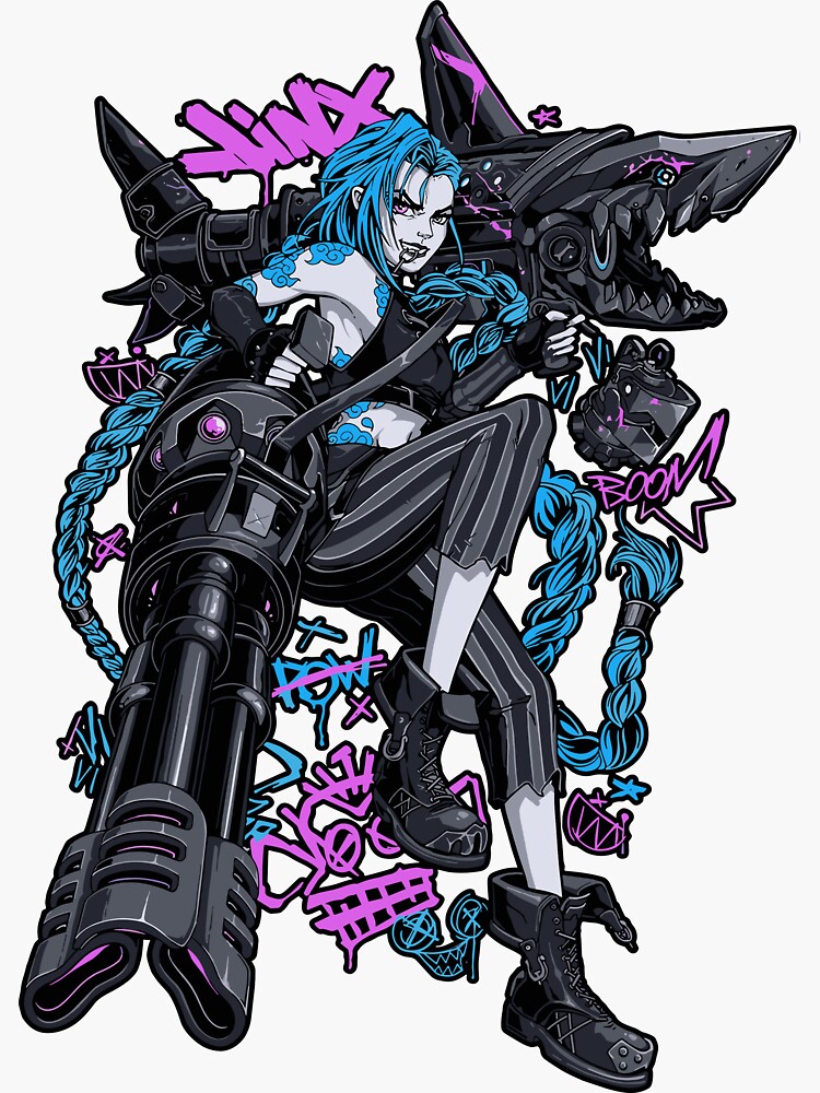 "Jinx Arcane You Got Jinxed" Sticker for Sale by JessicaMaxwell | Redbubble