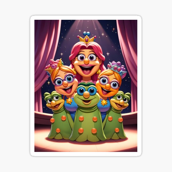 "Muppets Cartoon Childrens Theater Stars Action Design Art" Sticker for ...