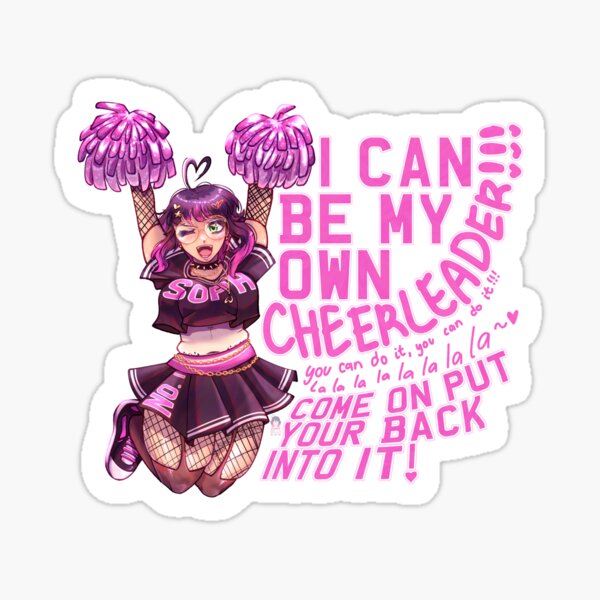 "I can be my own cheerleader / Pink / Soph" Sticker for Sale by Asophia ...