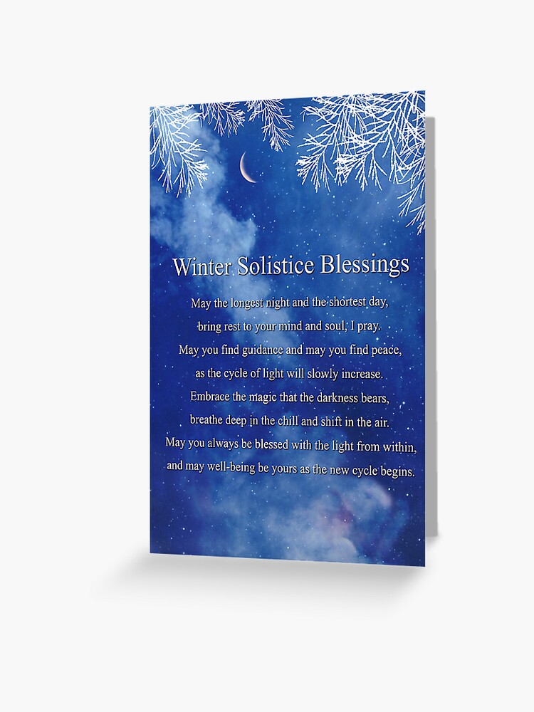 "Winter Solstice Blessing Yule Pagan Sabbat with Poem and Beautiful ...