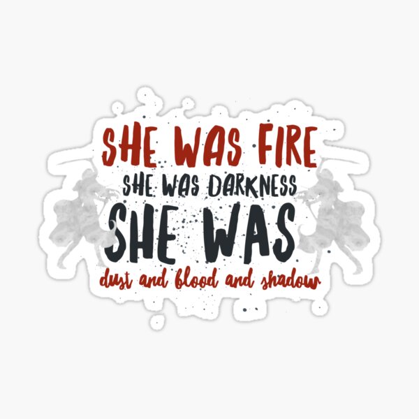 "she was fire" Sticker for Sale by crockerypress | Redbubble