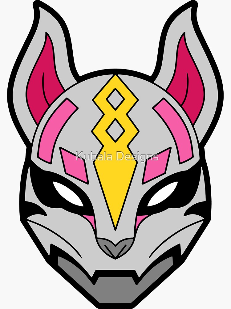 "Drift Mask Battle Royale Character Cute Face" Sticker for Sale by ...