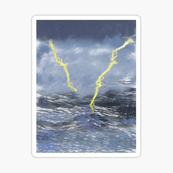 "Stormy Sea" Sticker by ArchangelAmvs | Redbubble
