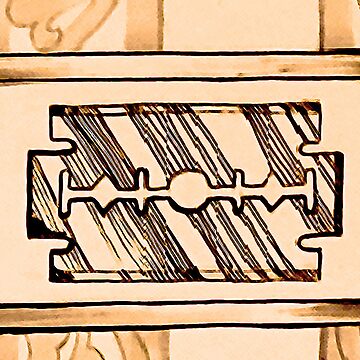 "Detail of Victorian oddities I (razor)" Sticker for Sale by Tryphina ...