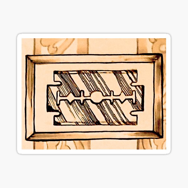 "Detail of Victorian oddities I (razor)" Sticker for Sale by Tryphina ...