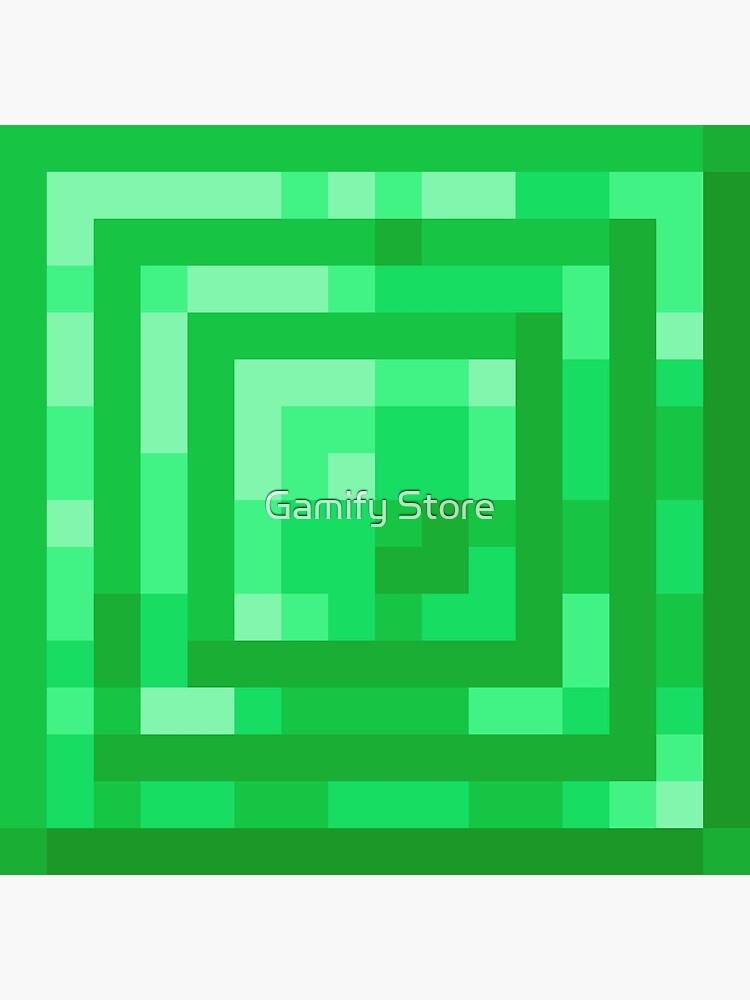 "Minecraft Emerald Block Texture Pixel Art" Canvas Print for Sale by ...