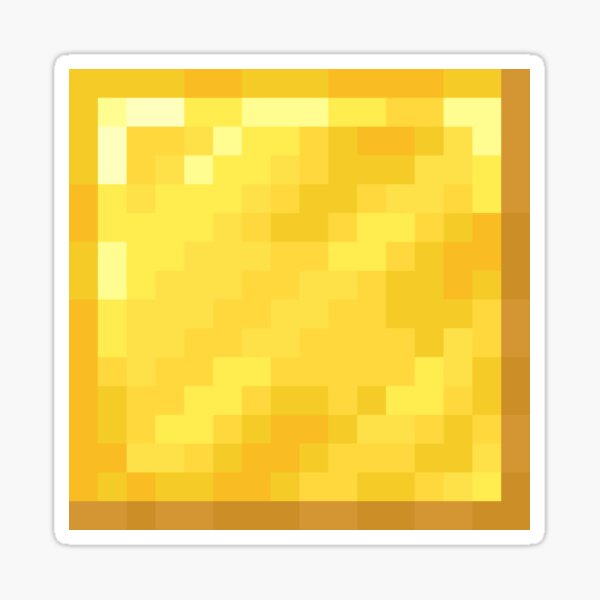 "Minecraft Gold Block Texture Pixel Art" Sticker for Sale by ...