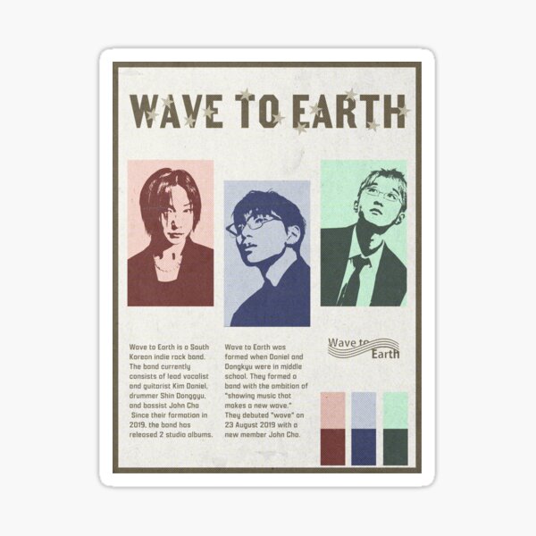 "Wave to earth Design" Sticker for Sale by camilabellopsd | Redbubble