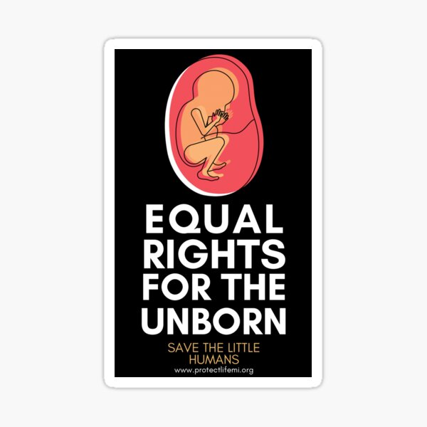 "Equal Rights Sticker and Magnet" Sticker for Sale by ProtectLifeMI ...