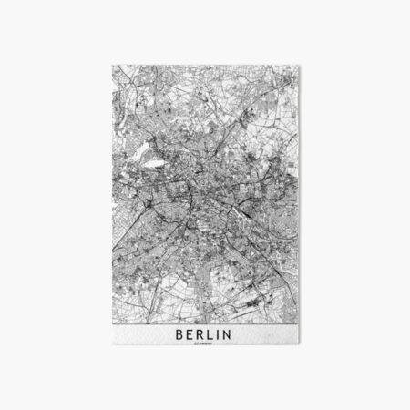 "Berlin White Map" Art Board Print by multiplicitymap | Redbubble