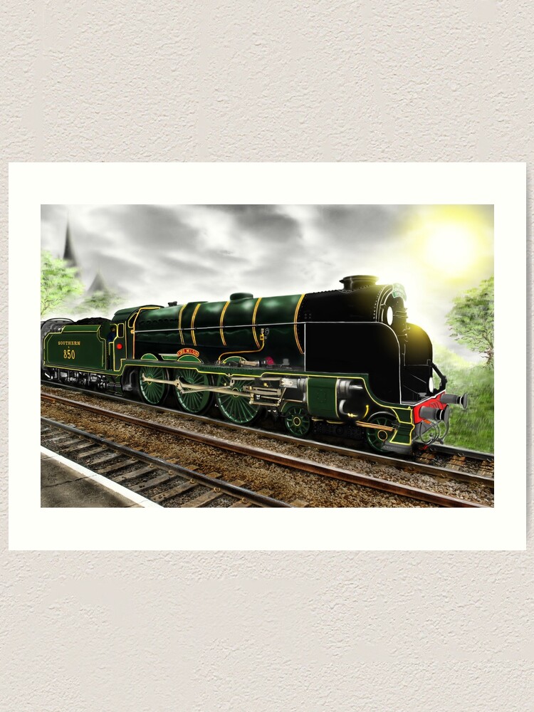 ""Lord Nelson" Antique Steam Locomotive [Digital Drawing]" Art Print by ...