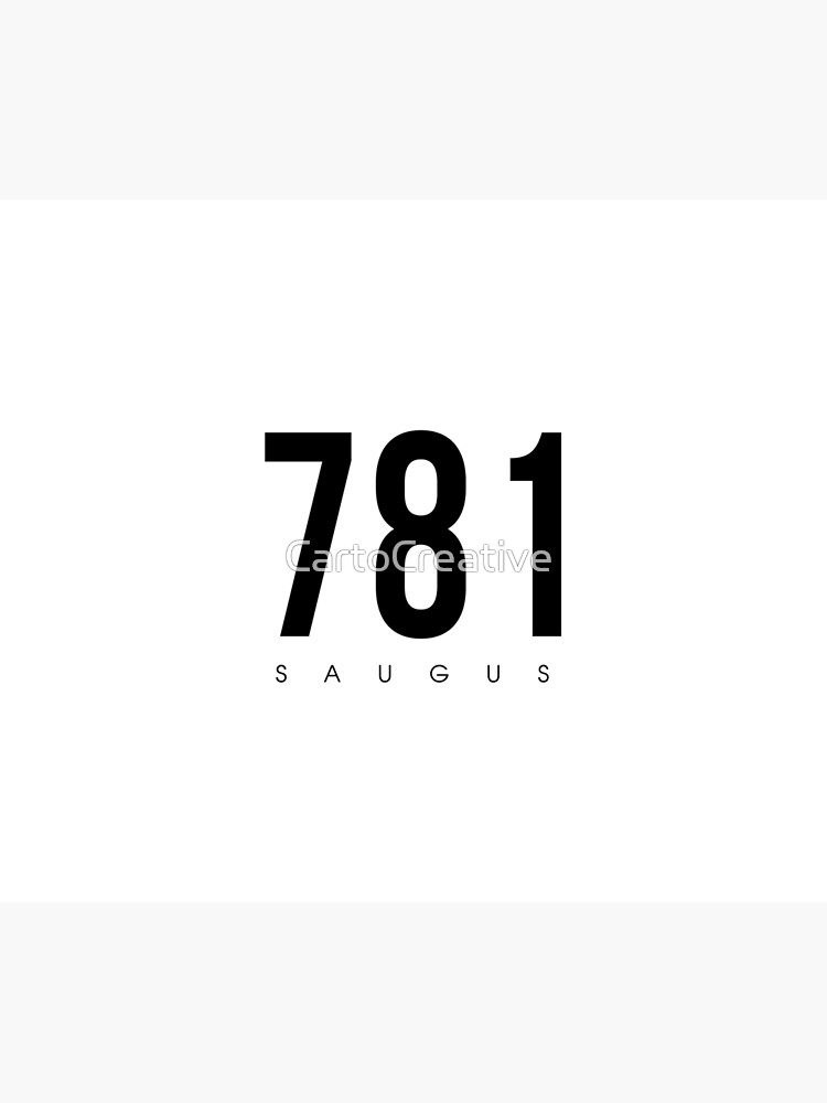 "Saugus, MA - 781 Area Code design" Canvas Print for Sale by ...
