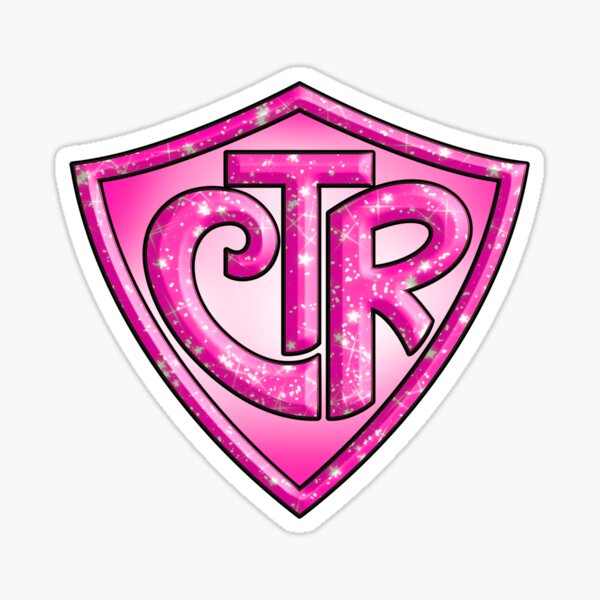 "CTR - Choose The Right LDS Mormon Pink Glitter" Sticker for Sale by ...