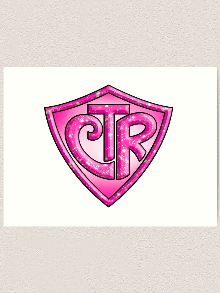 "CTR - Choose The Right LDS Mormon Pink Glitter" Art Print for Sale by ...