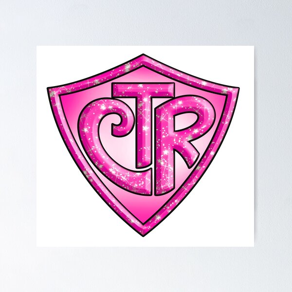 "CTR - Choose The Right LDS Mormon Pink Glitter" Poster for Sale by ...