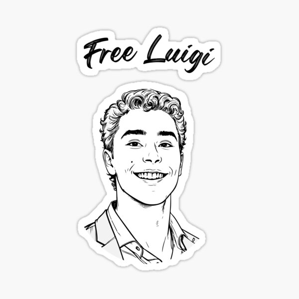 "Luigi Mangione - Free Luigi" Sticker for Sale by bootifulgame | Redbubble