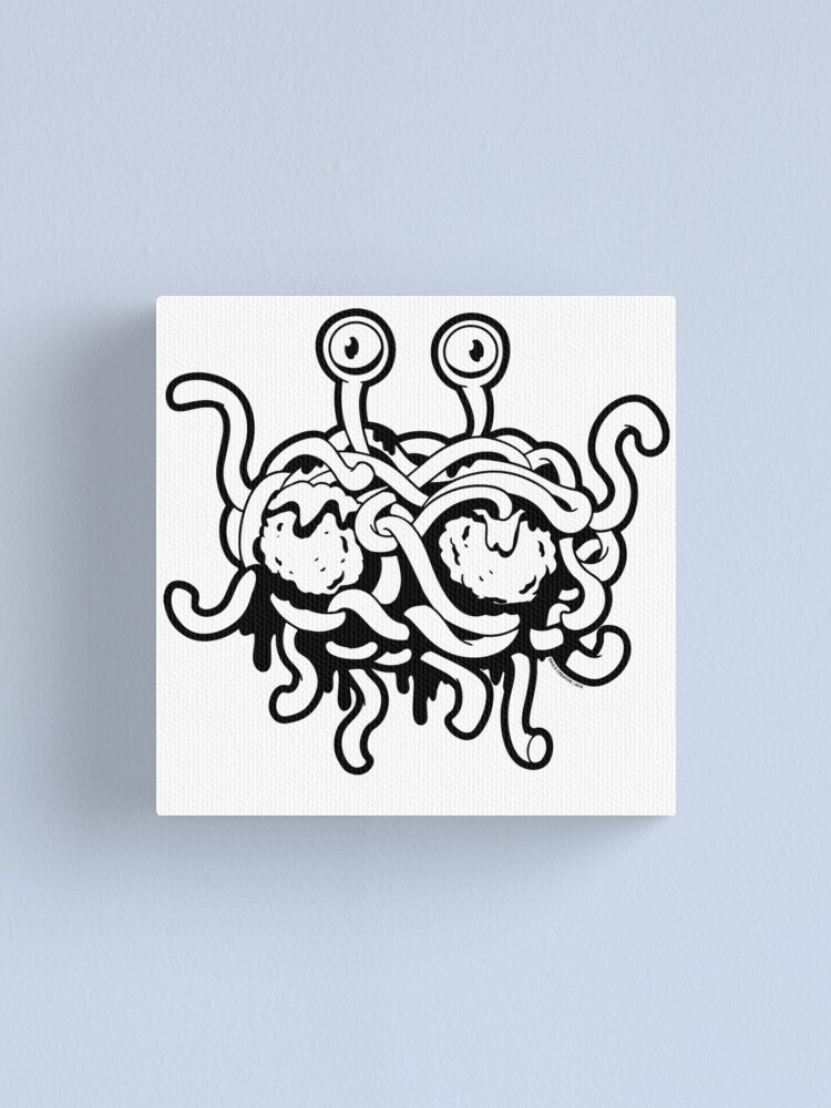 "FSM, Flying Spaghetti Monster" Canvas Print for Sale by dangwaffle ...