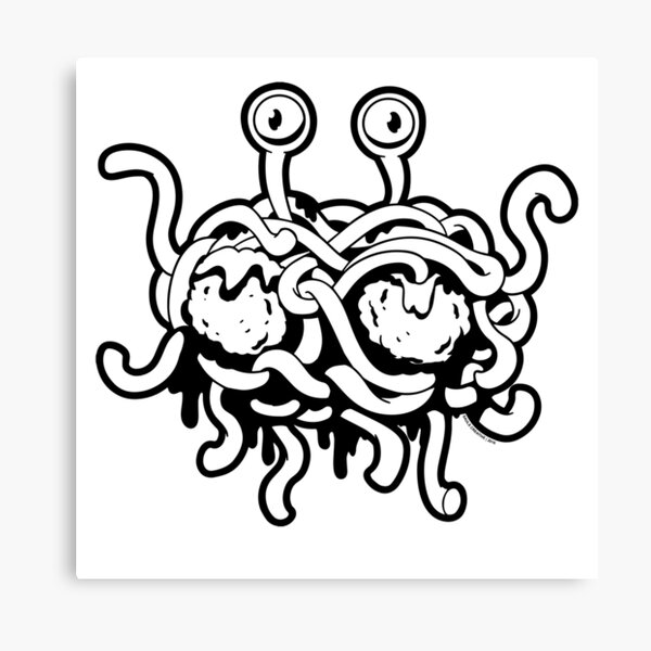 "FSM, Flying Spaghetti Monster" Canvas Print for Sale by dangwaffle ...
