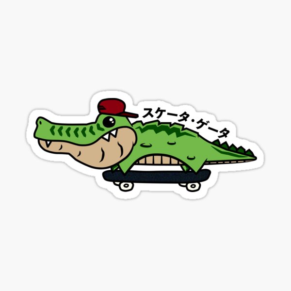 "Skater Gator" Sticker for Sale by yungcereal | Redbubble