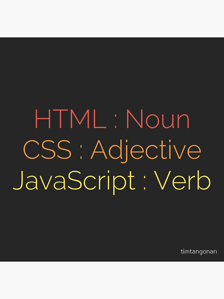 "HTML CSS and JavaScript" Sticker for Sale by timtangonan | Redbubble