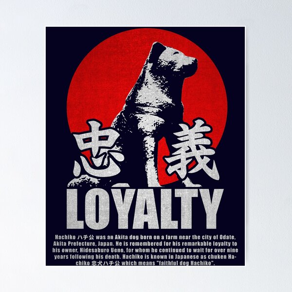 "HACHIKO LOYALTY DOG" Poster for Sale by Realmendesign | Redbubble