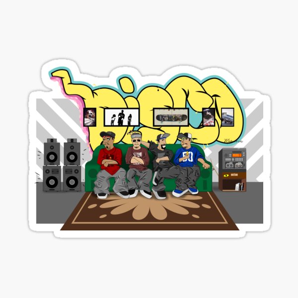"Rap and friends" Sticker for Sale by Caramel-Dog | Redbubble