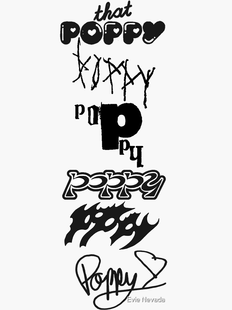 "Poppy Logos Timeline" Sticker for Sale by Evie Nevada | Redbubble