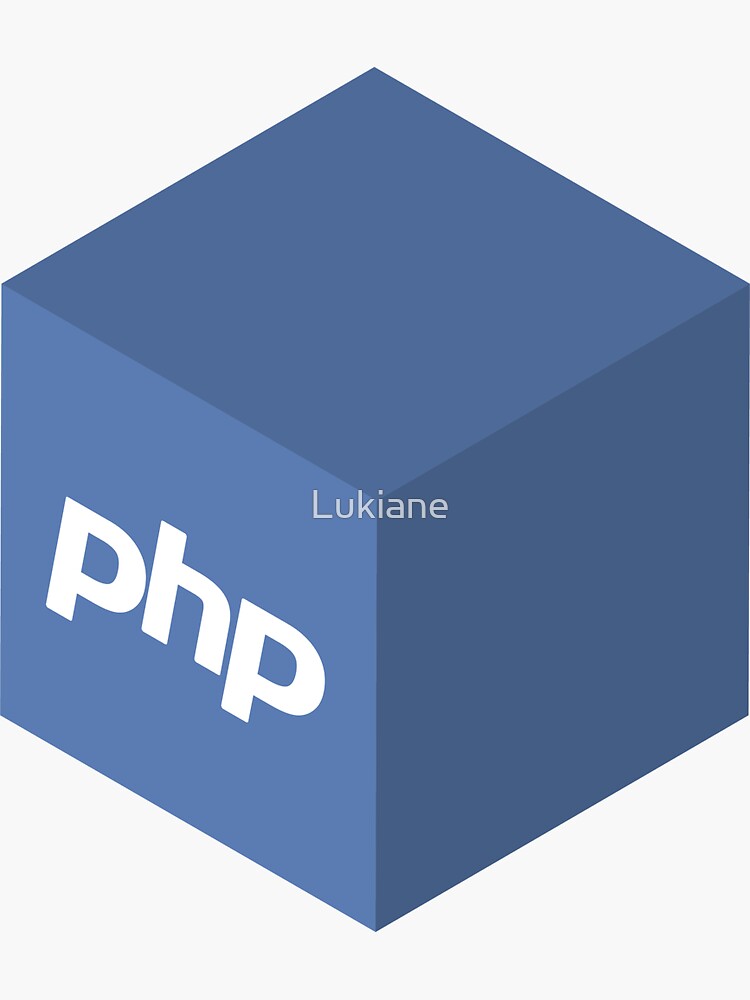 "Programming Skill Cube - PHP" Sticker by Lukiane | Redbubble