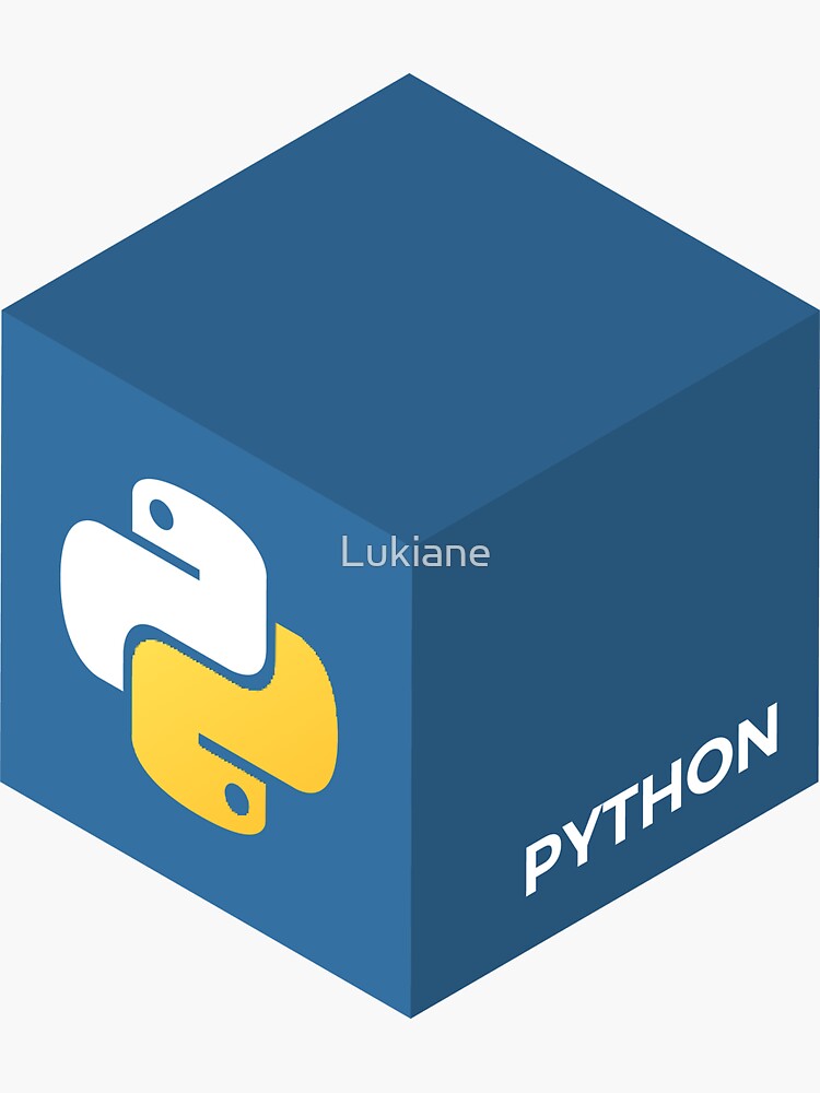 "Programming Skill Cube - Python" Sticker for Sale by Lukiane | Redbubble
