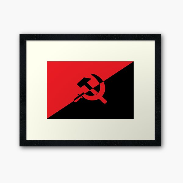 "Anarcho-Communism Flag" Framed Art Print for Sale by dru1138 | Redbubble