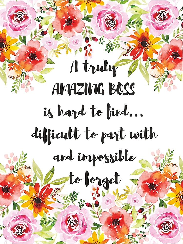 "A truly amazing boss is hard to find / Boss Quote / Office Wall Art ...