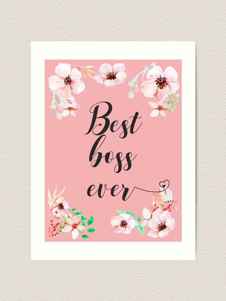 "Best Boss Ever / Boss Quote / Office Quotes / Office Wall Art / Boss ...