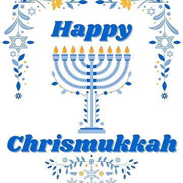 "Happy Chrismukkah This Is My Christmas Hanukkah" Sticker for Sale by ...