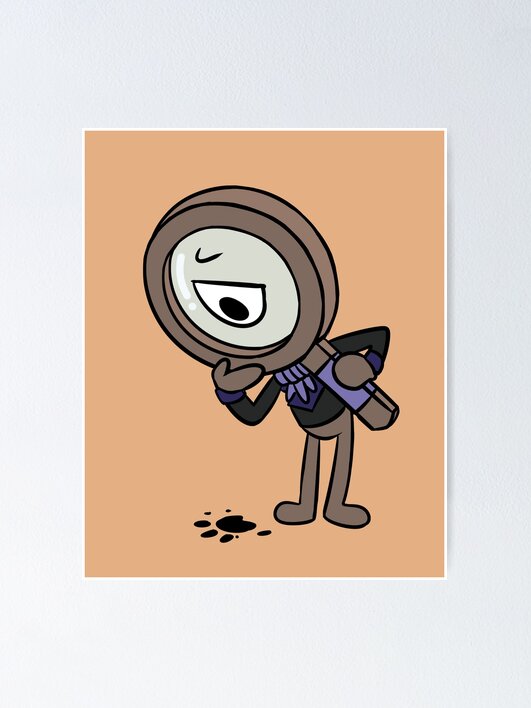 "Dandy's World toon magnifying glass Rodger from roblox" Poster by ...