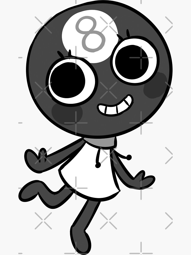 "Dandy's World toon eight 8 ball Toodles from roblox" Sticker by ...