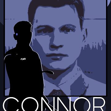 "Connor from Detroit: Become Human" Sticker for Sale by Chanel Chaplin | Redbubble