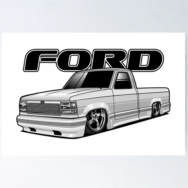 Slammed White Ford Ranger