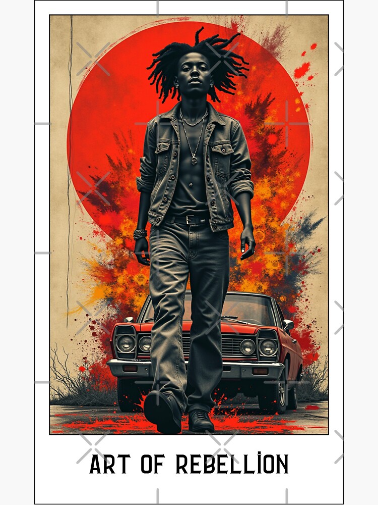 "Art Of REBELLİON " Sticker for Sale by Shamrocx | Redbubble
