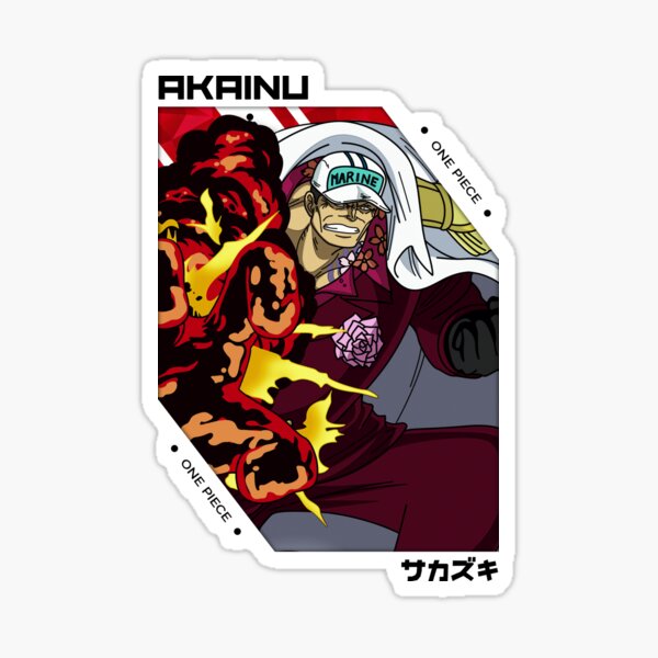 "Akainu - One Piece V.1 black ver" Sticker for Sale by IZQIRO ART ...