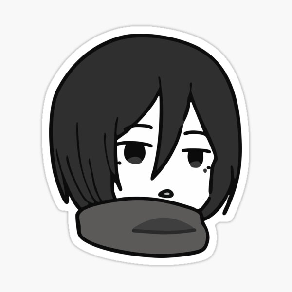 "Cute Mikasa" Sticker by OceanStudio224 | Redbubble