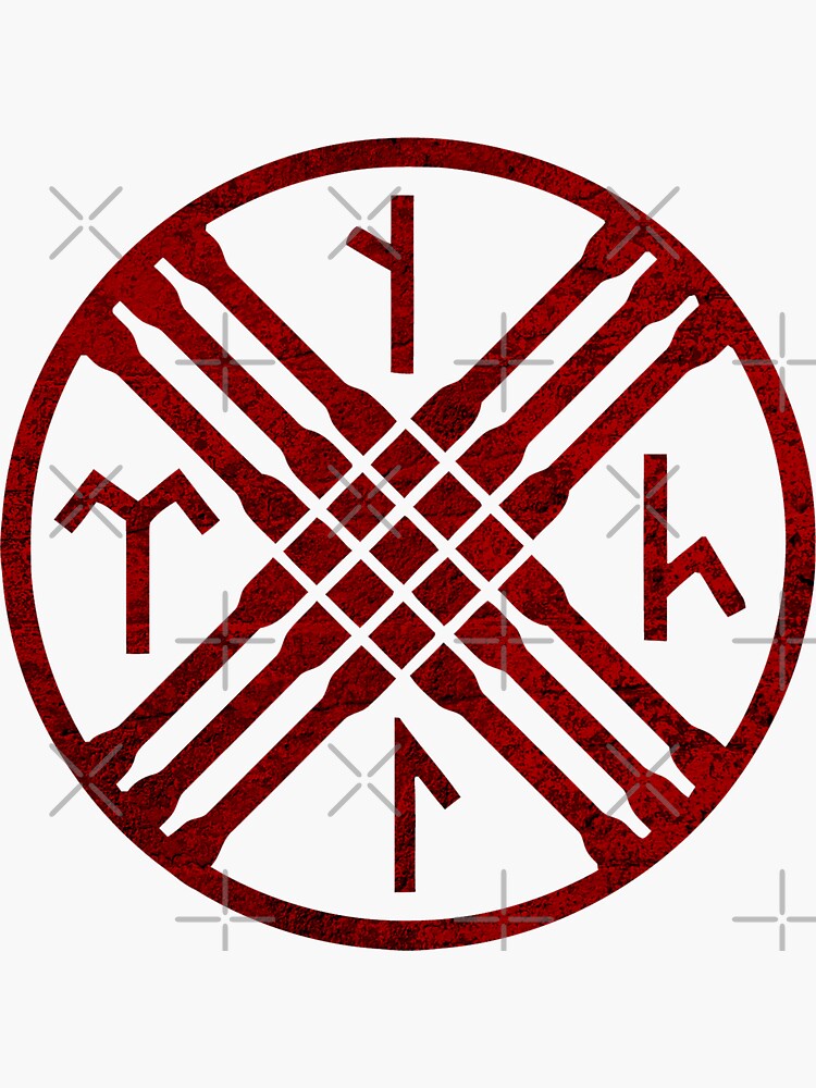 "Tengri Tamgası Red" Sticker for Sale by tuwegl | Redbubble