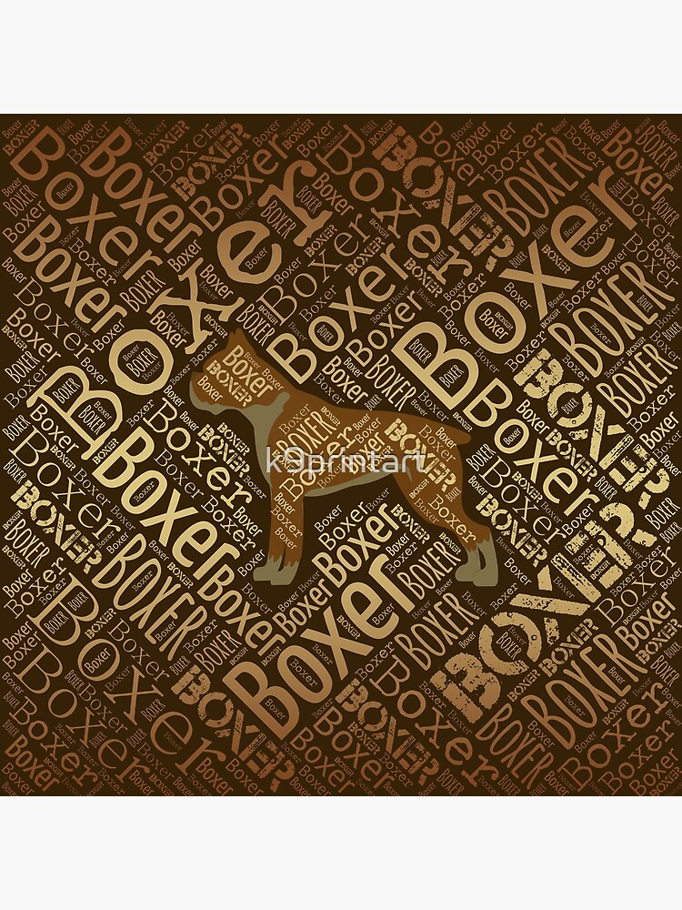 "Boxer dog Word Art " Poster for Sale by k9printart | Redbubble