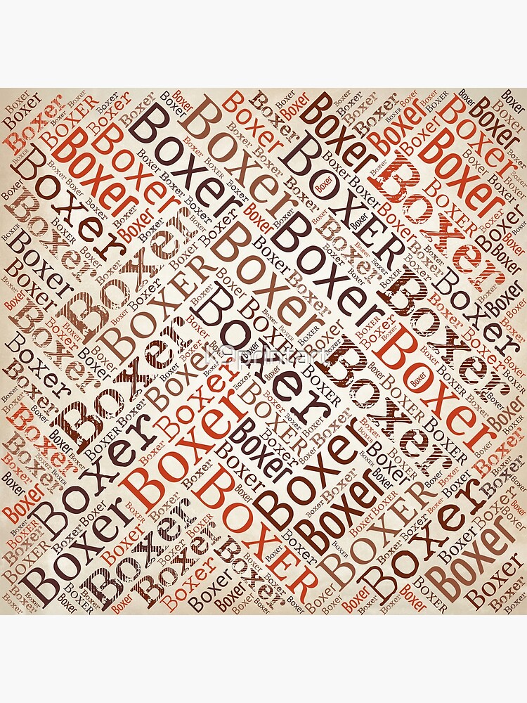 Póster «Boxer dog Word Art» de k9printart | Redbubble