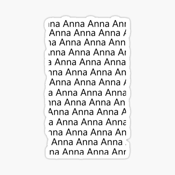 "Anna" Sticker for Sale by Shalomjoy | Redbubble