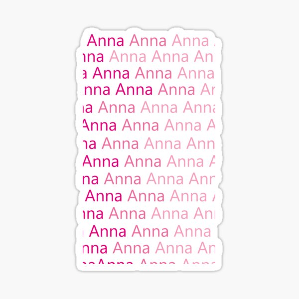 "Anna" Sticker for Sale by Shalomjoy | Redbubble