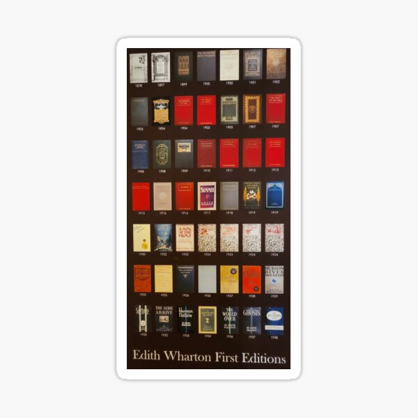 "Edith Wharton First Editions" Sticker for Sale by Atlastracer | Redbubble