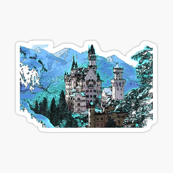 Neuschwanstein Castle Stickers | Redbubble